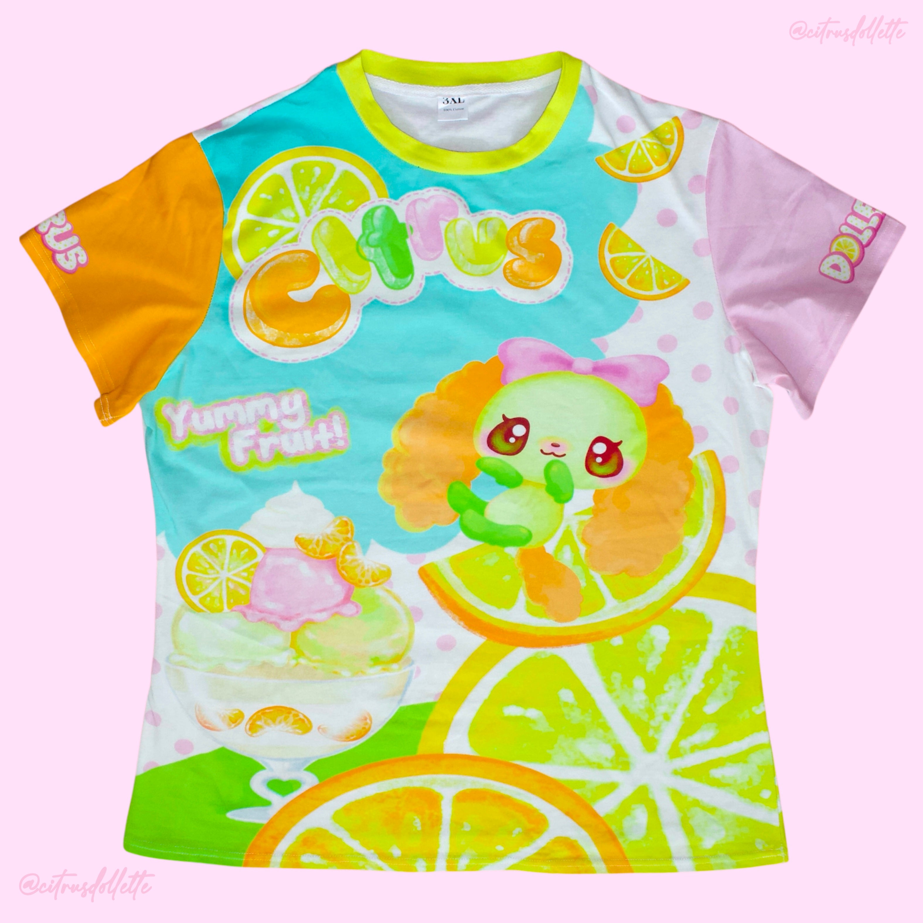 Pomelo Citrus Cotton Tee – Citrus Dollette